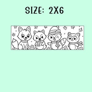 Printable Christmas Coloring Bookmarks Set of 4, DIY Holiday Coloring ...
