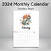 Dragon Calendar 2024 Printable Monthly Fillable Vertical Wall Calendar ...