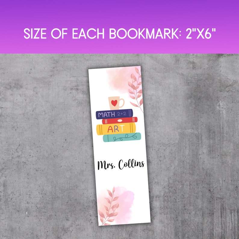 Personalized Teacher’s Bookmark Custom Bookmark for Teacher Teacher ...