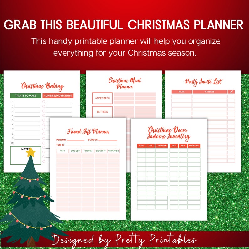 New Christmas Planner Printable Holiday Planner Advent - Etsy