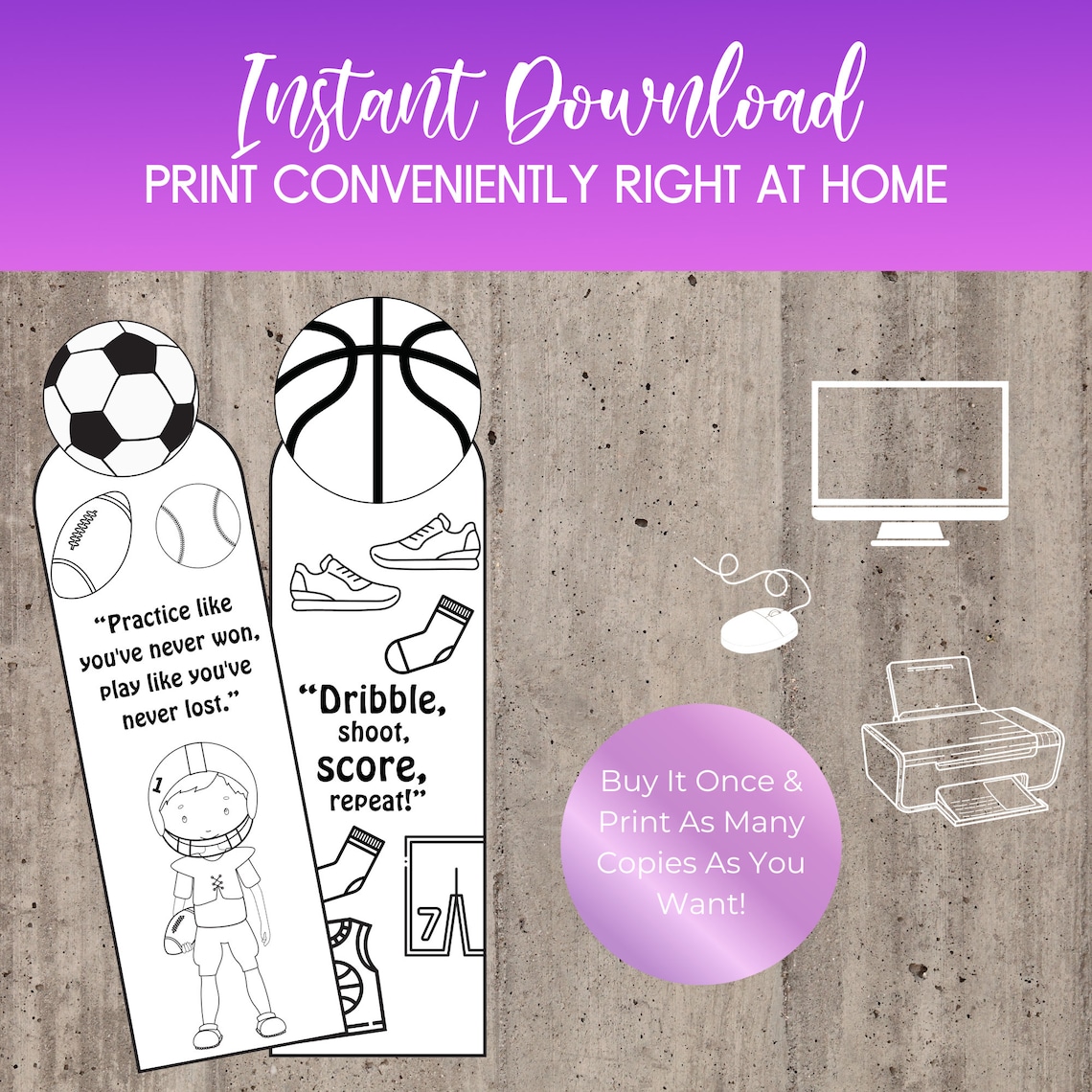 Coloring Bookmarks Printable Coloring Bookmarks Kids Classroom Activity ...