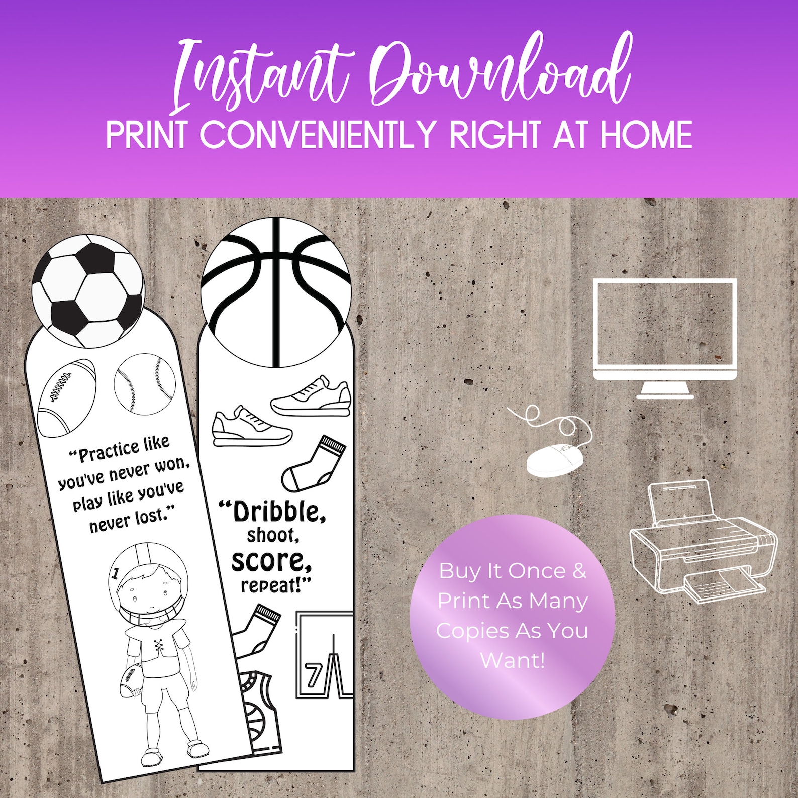 Coloring Bookmarks Printable Coloring Bookmarks Kids Classroom Activity ...