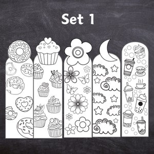 Coloring Bookmarks for Kids Bundle Printable Classroom Preschool ...