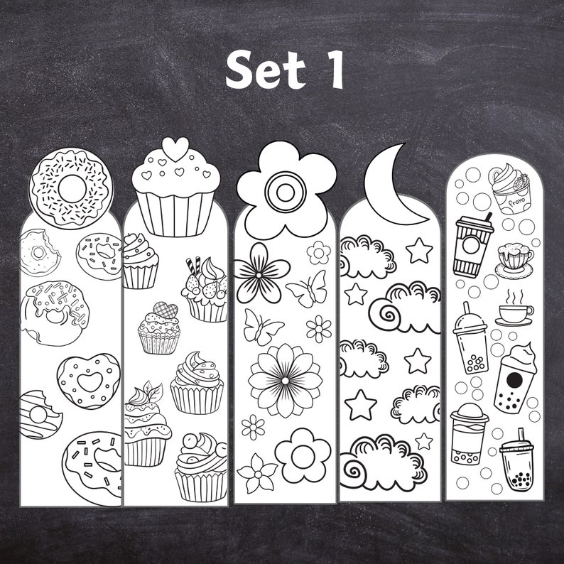 Coloring Bookmarks for Kids Bundle Printable Classroom Preschool ...