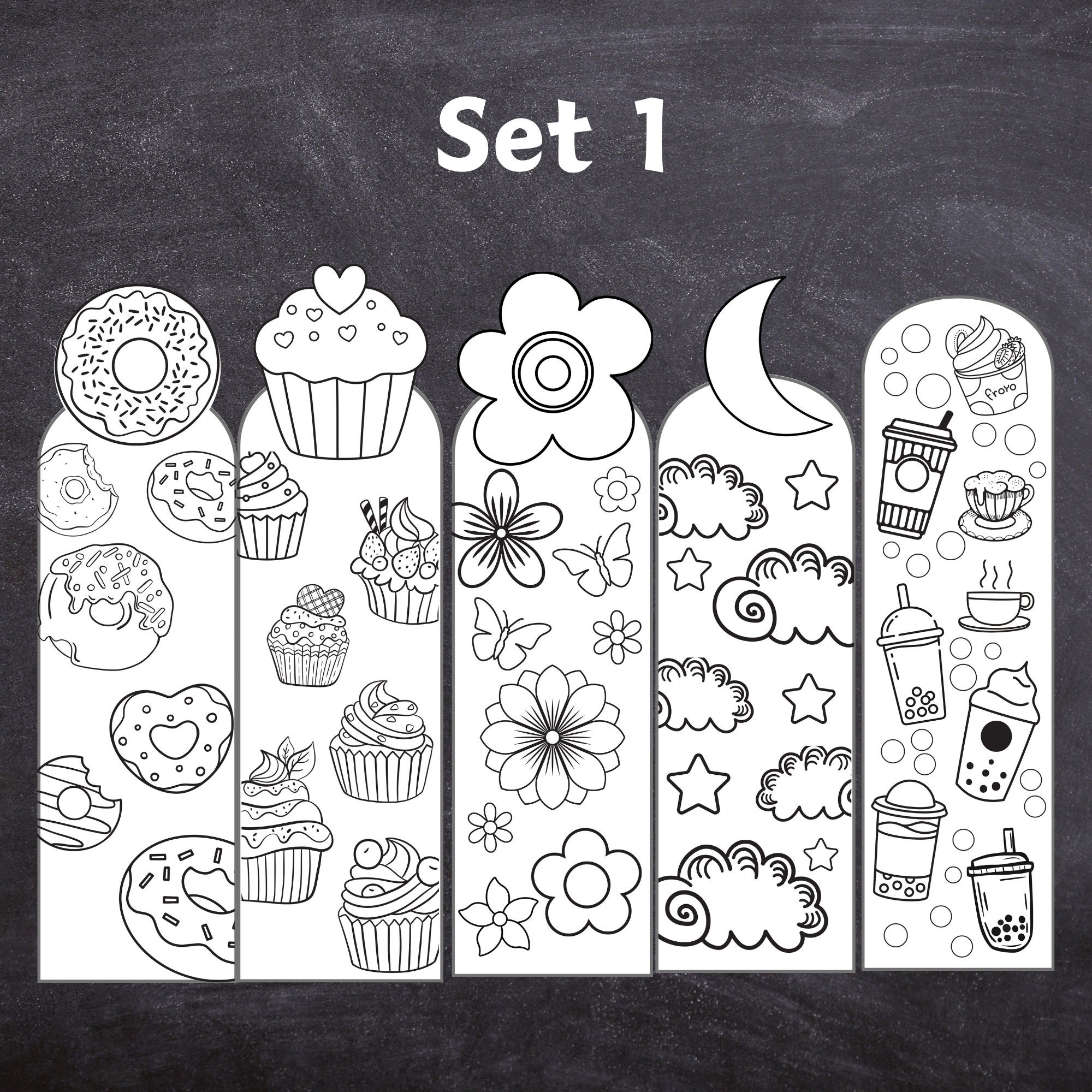 Coloring Bookmarks for Kids Bundle Printable Classroom Preschool ...