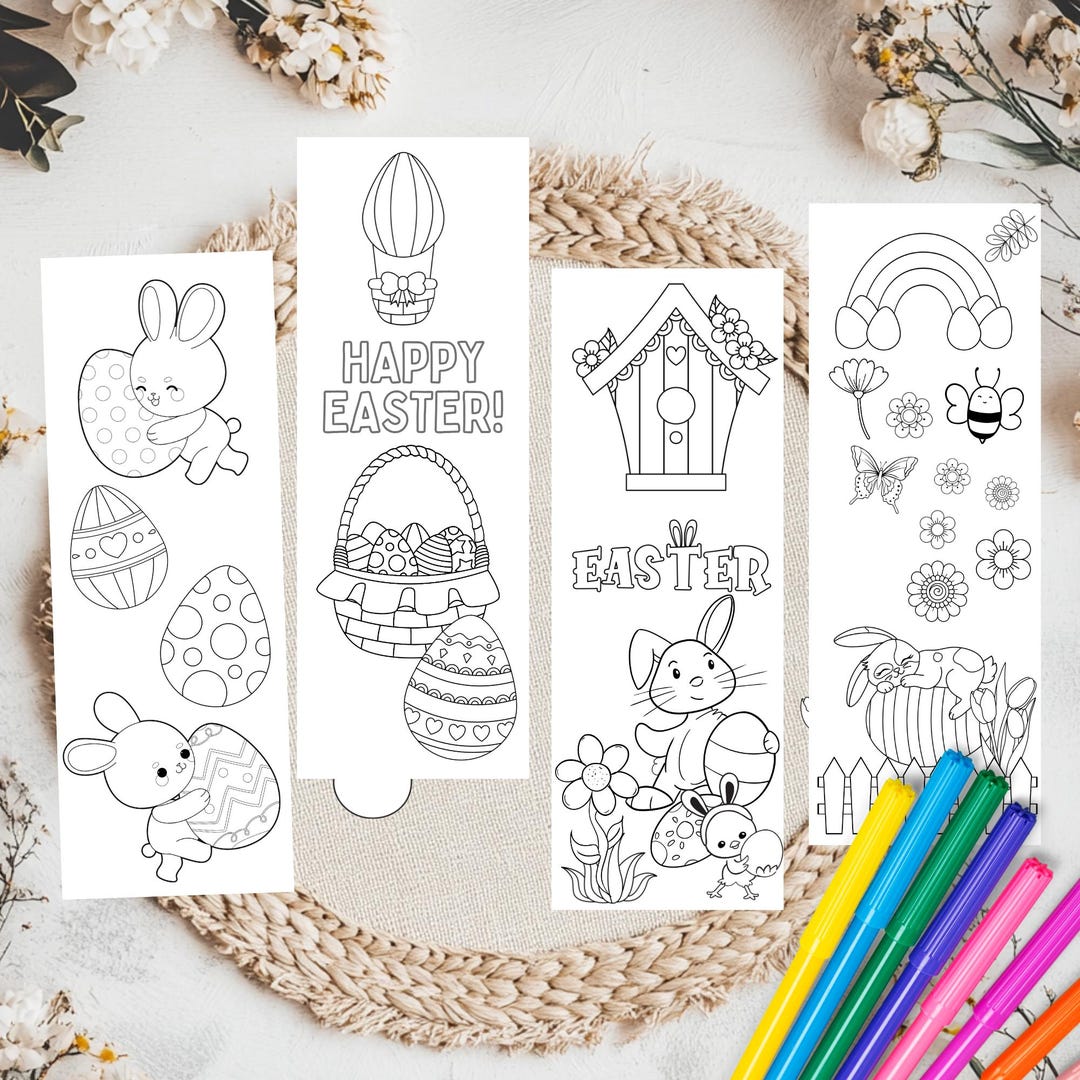 Coloring Easter Bookmarks for Kids Easter Coloring Easter Eggs Coloring ...