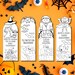 Printable Halloween Coloring Bookmarks to Color Halloween - Etsy