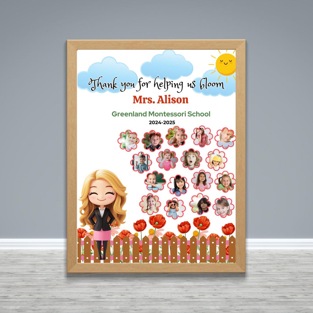 Personalized End of Year Teacher Gift From Class Thank You Card Custom ...