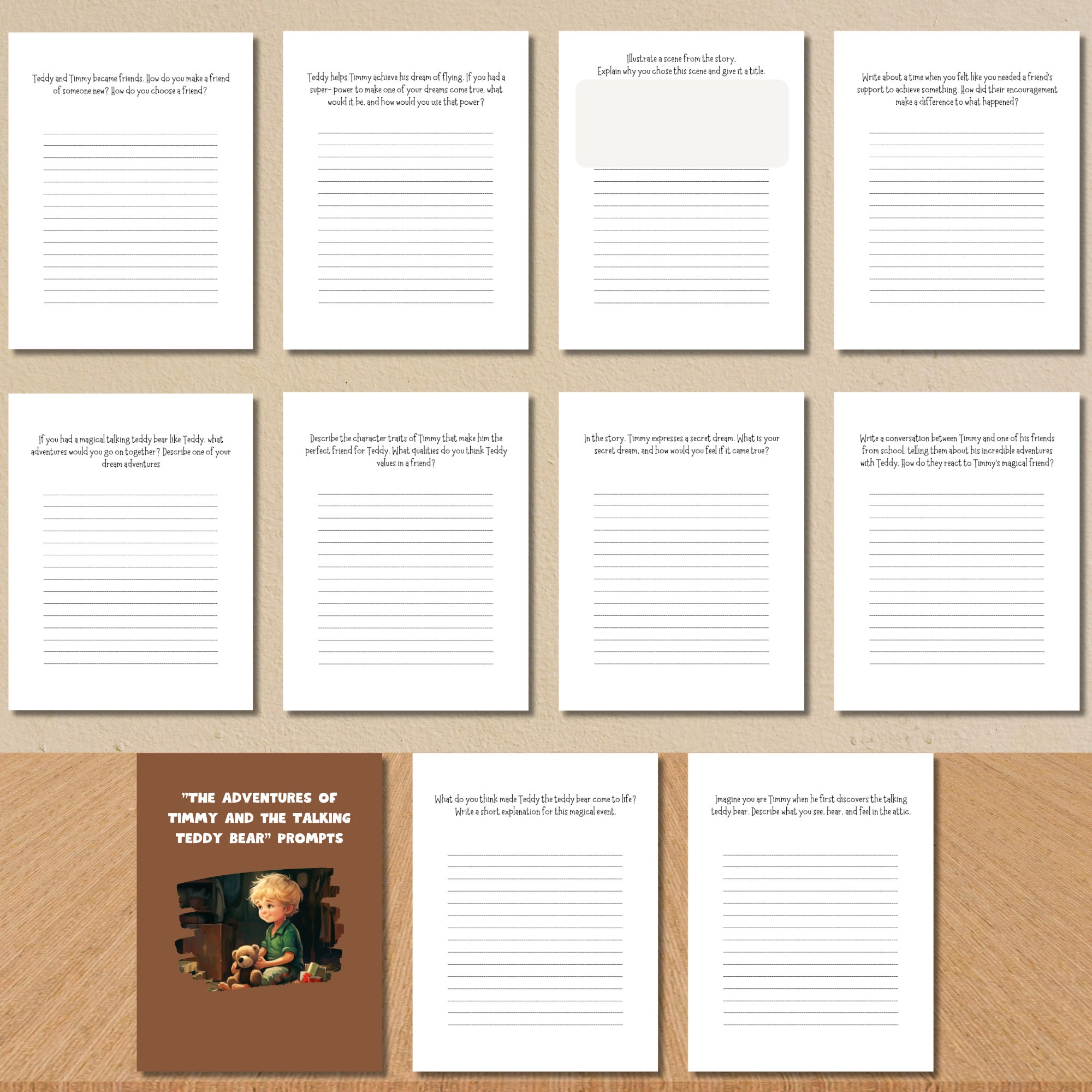 Printable Editable Story Book With Prompts for Kids Short Story "the ...