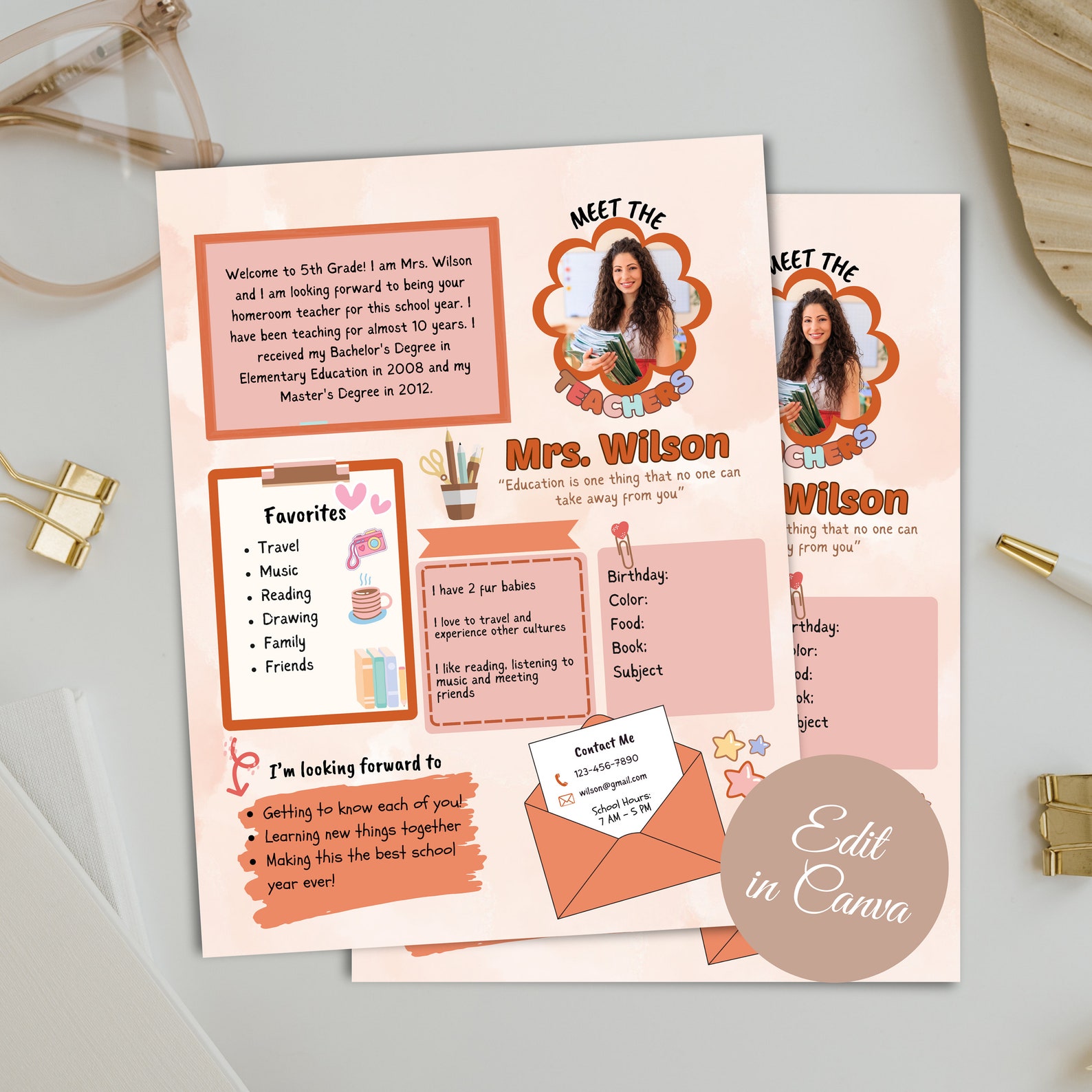 Editable Meet the Teacher Template Flyer Back to School Printable ...