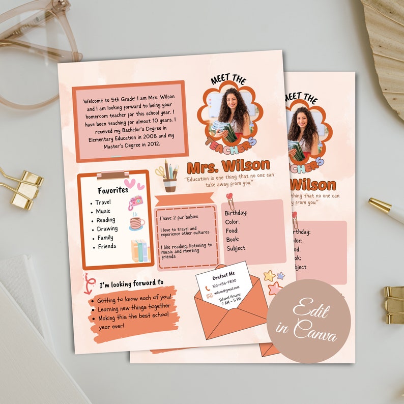 Editable Meet the Teacher Template Flyer Back to School Printable ...