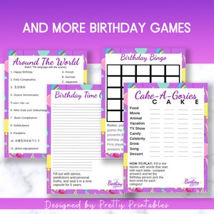Adult Birthday Games Birthday Printable Bundle Word Scramble - Etsy