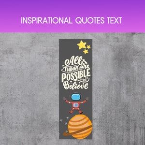 Motivational Inspirational Bookmarks Set for Reader Book Lover Teachers ...