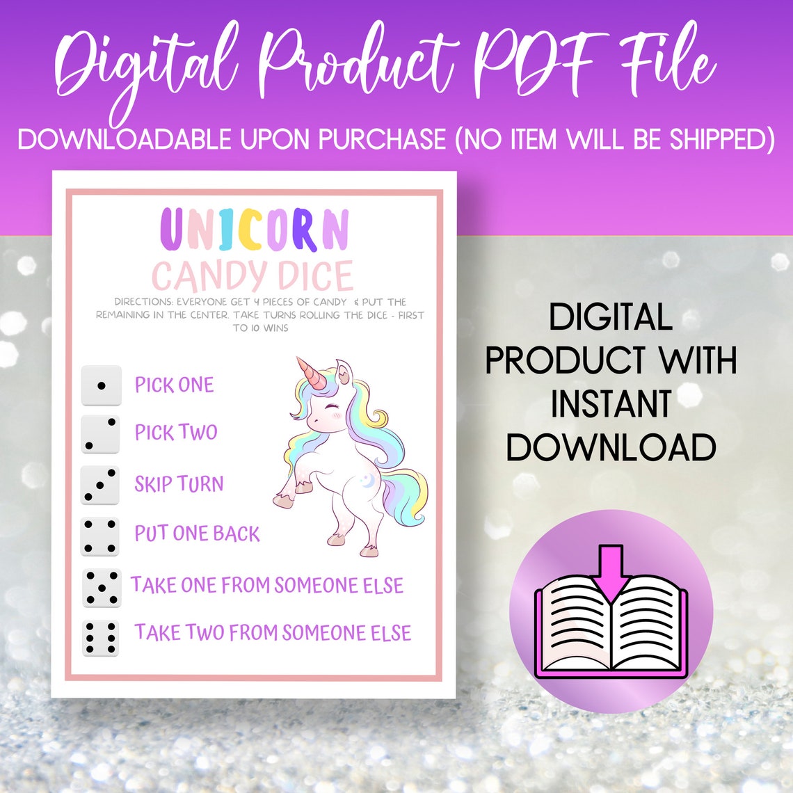 Printable Unicorn Party Games Unicorn Games Birthday Party Unicorn ...