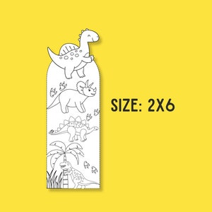 Topper Dinosaur Bookmarks With Coloring Bookmark Printable Dinosaurs ...