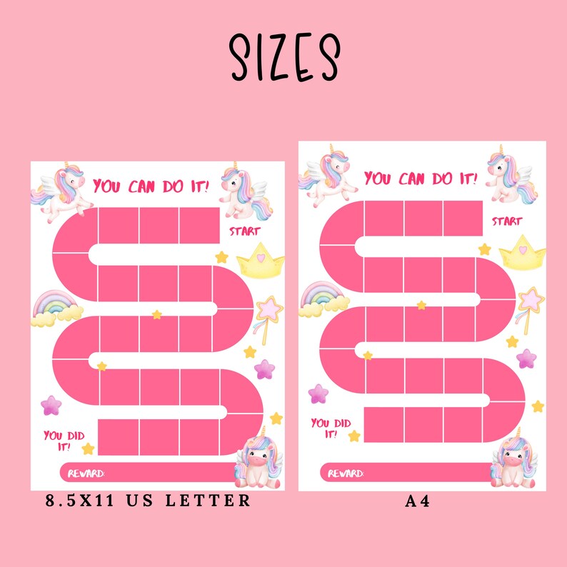 Unicorn Reward Chart for Kids Printable Unicorn Kids Routine Behavior ...