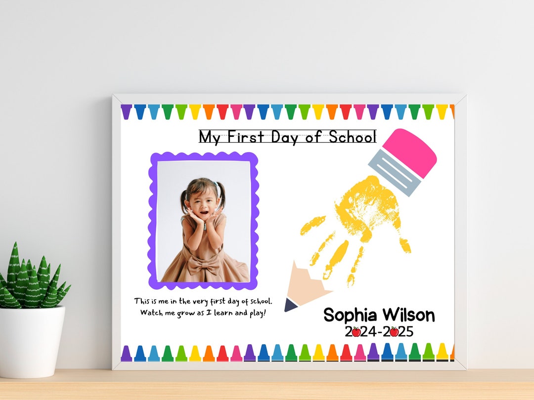 Editable First Day of School Handprint Craft Photo Back to School ...