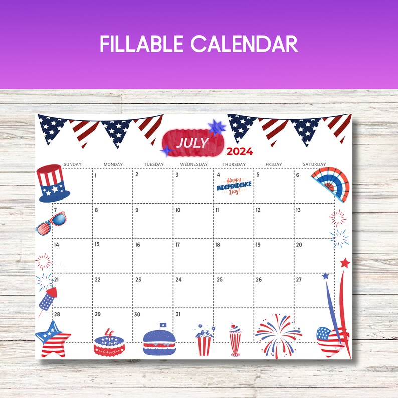 July 2024 Calendar Printable Kids 2024 Calendar Classroom School July ...