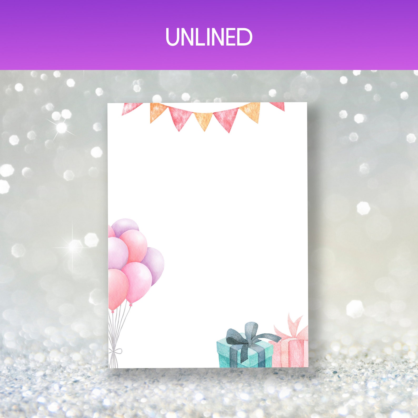 Happy Birthday Stationary Printable Birthday Paper for Him Letter ...