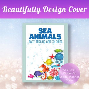 Sea Animals Tracing and Coloring Activity Pages for Kids Printable ...