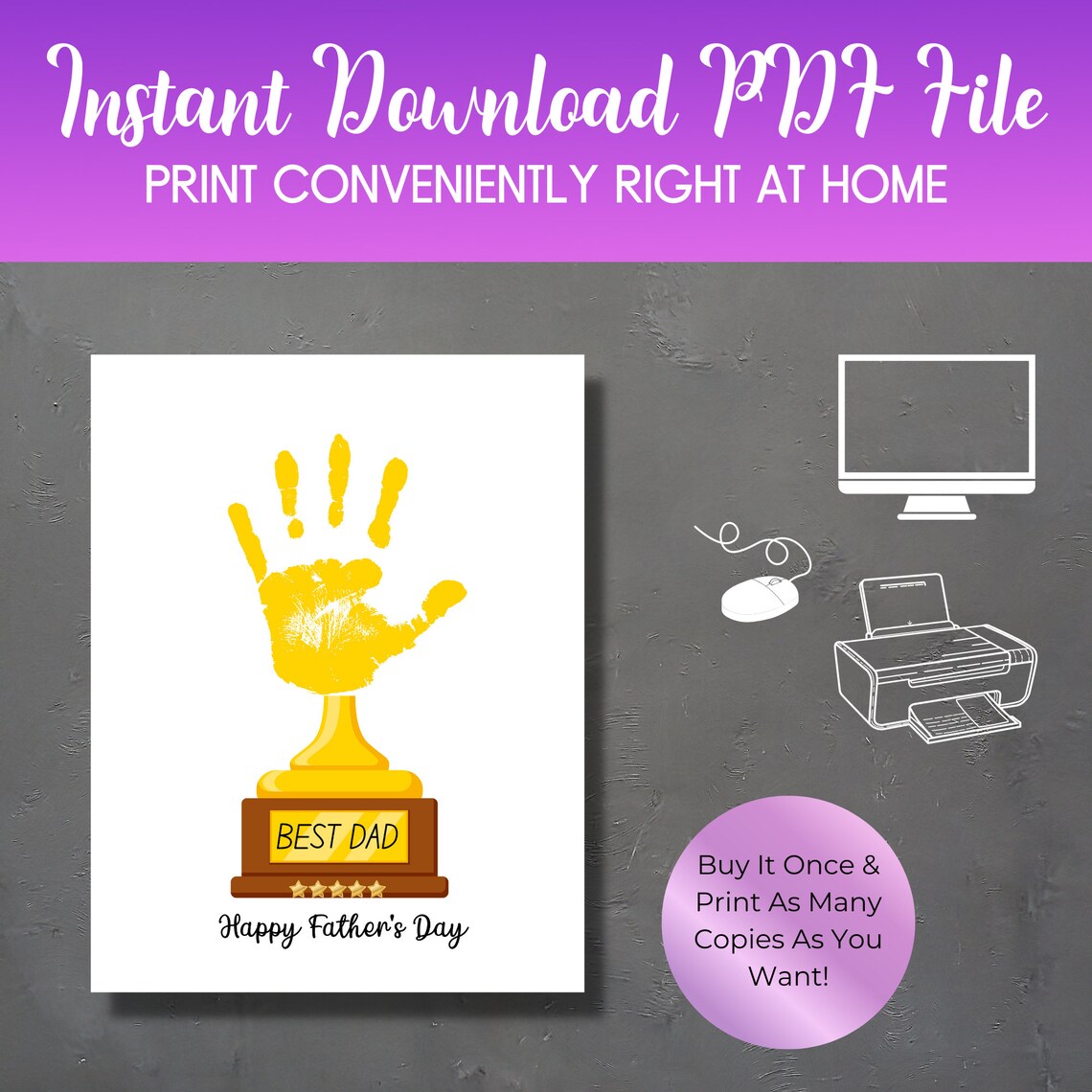 Fathers Day Handprint Craft Fathers Day Handprint Art Fathers Day Craft ...