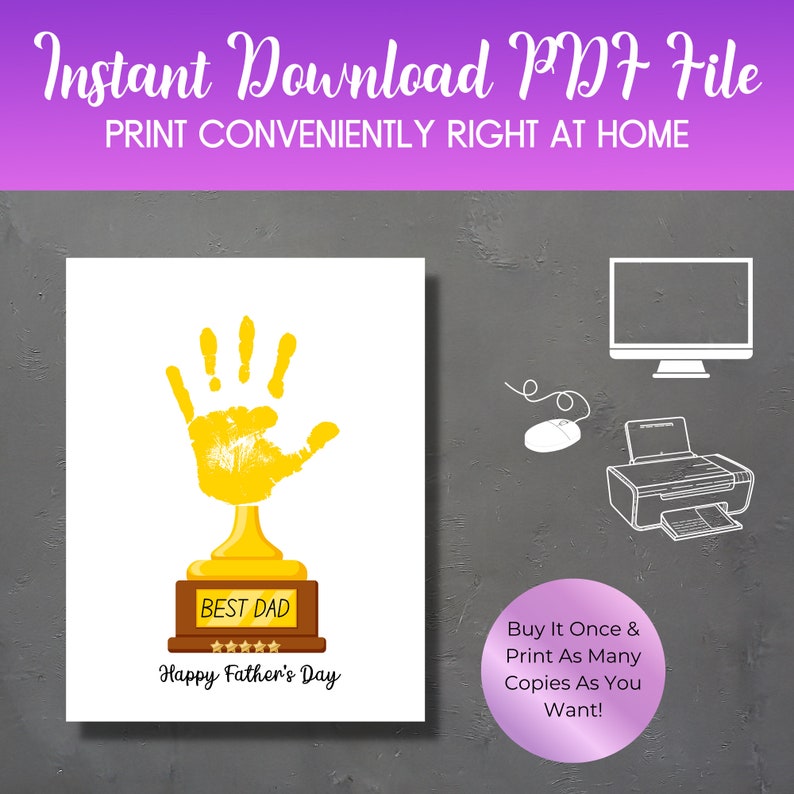 Father’s Day Handprint Craft Father’s Day Handprint Art Father’s Day ...