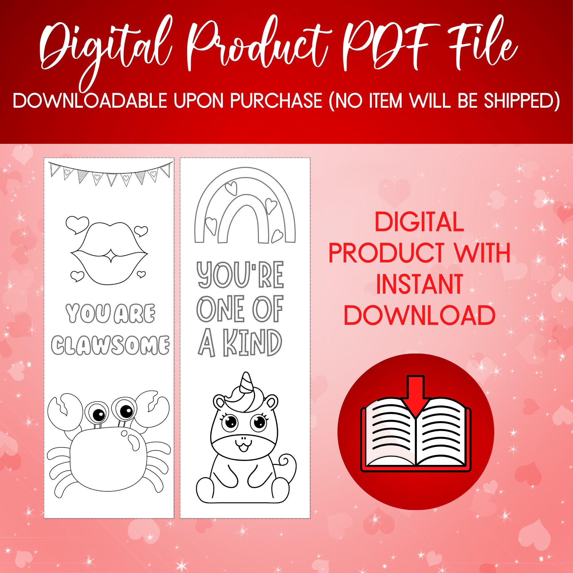 Valentines Puns Cards Valentines Coloring Bookmarks Cute Animal ...