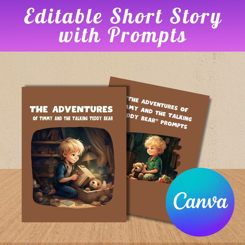 Printable Editable Story Book With Prompts for Kids Short Story "the ...