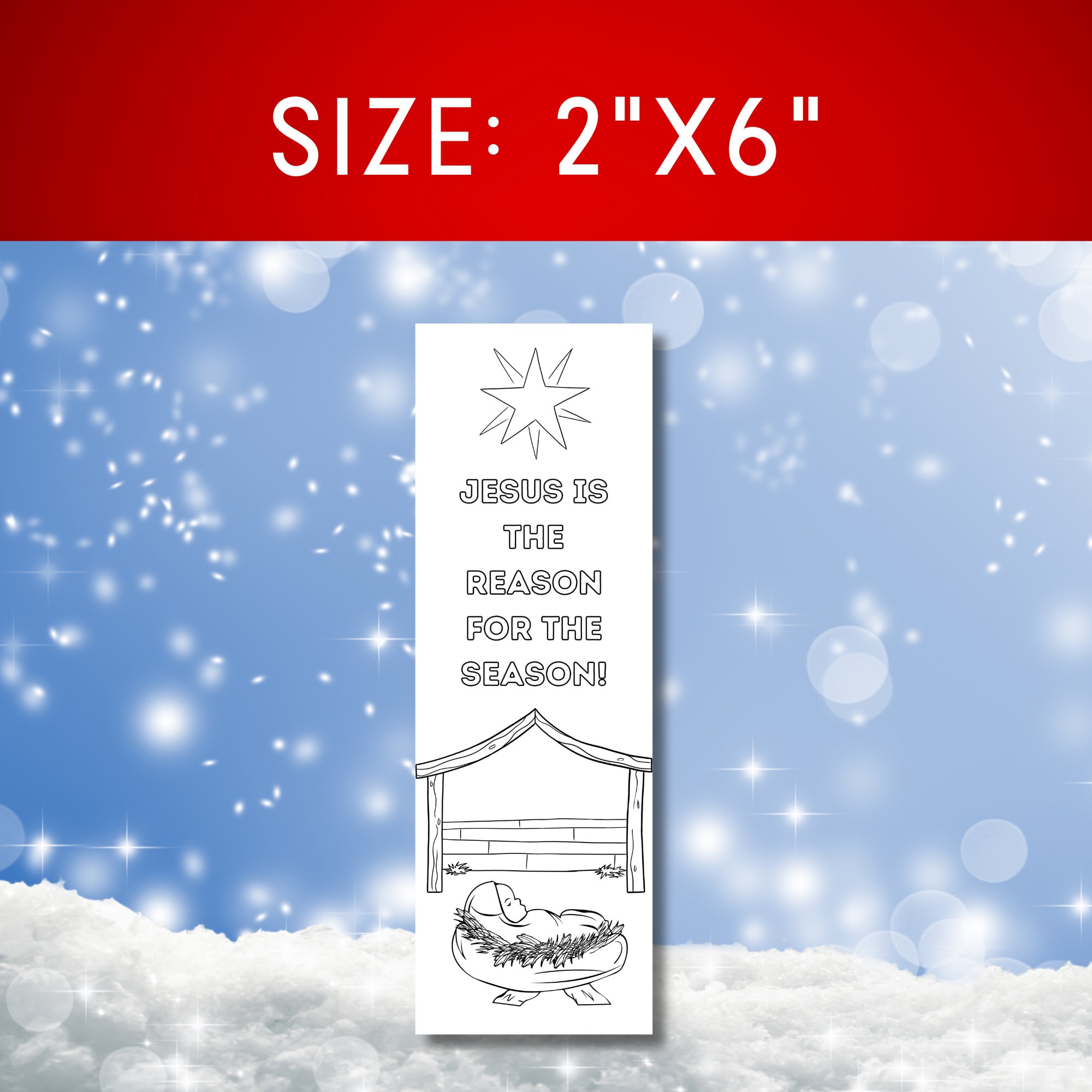 Christmas Nativity Coloring Bookmarks for Kids Coloring Pages Classroom ...