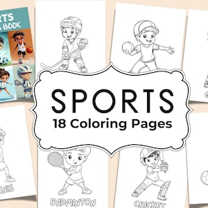 Sports Coloring Pages Simple Coloring Book Prk-2 Toddlers Daycare 18 ...