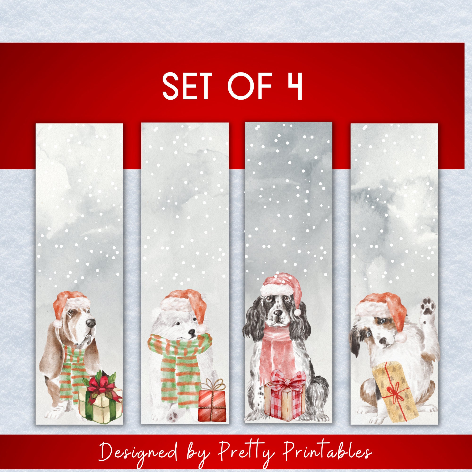 Dog Bookmark Printable Dog Lover Gift Animal Lover Gift Dog Bookmarks ...