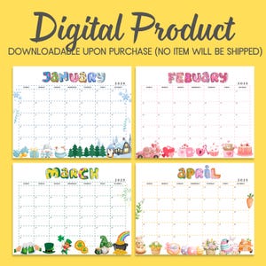 2024-2025 School Year Calendar Seasonal Monthly Theme Prek Preschool ...