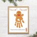 Christmas Gingerbread Man Handprint Craft Printable DIY Art for Baby ...