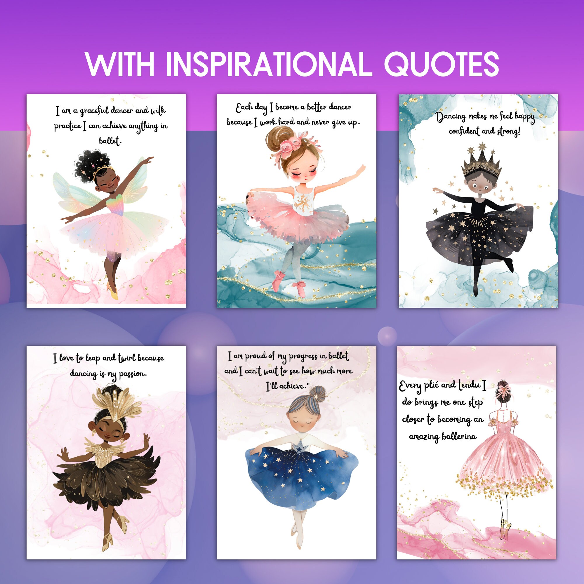 Ballet Journal Dance Journal Ballerina Dancer Printable Gifts for ...