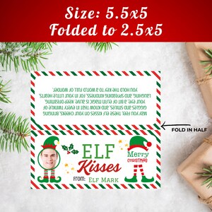 Custom ELF Kisses Treat Bag Christmas Toppers Printable Christmas Gift ...