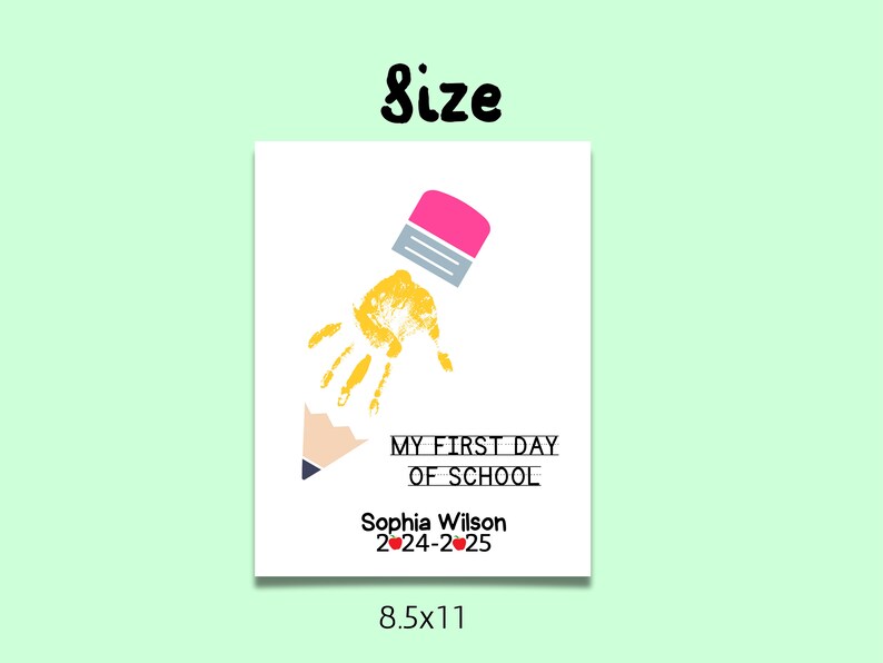 Editable First Day of School Handprint Craft Back to School Printable ...