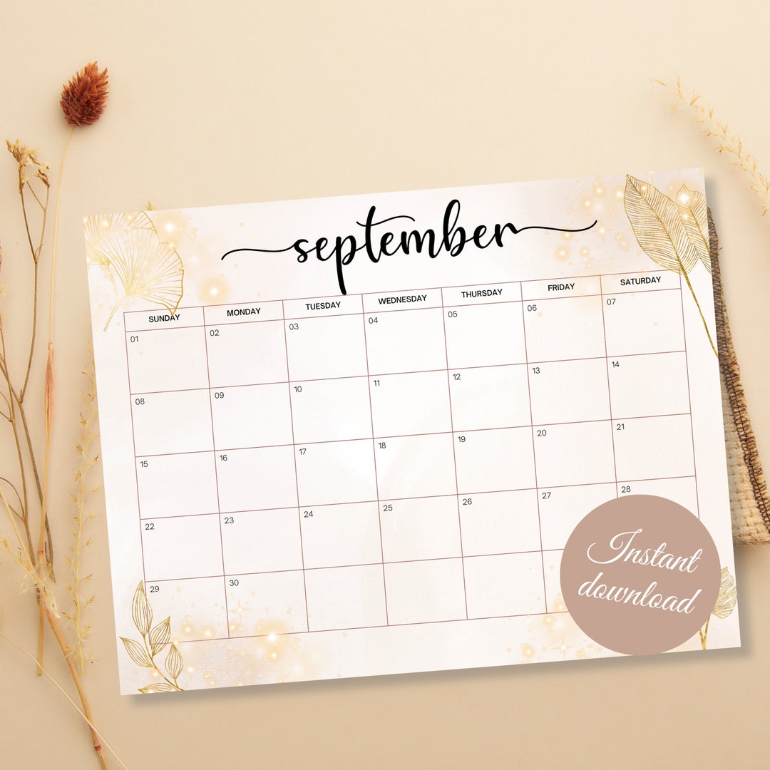 September 2024 Calendar Printable Kids Calendar Classroom September ...