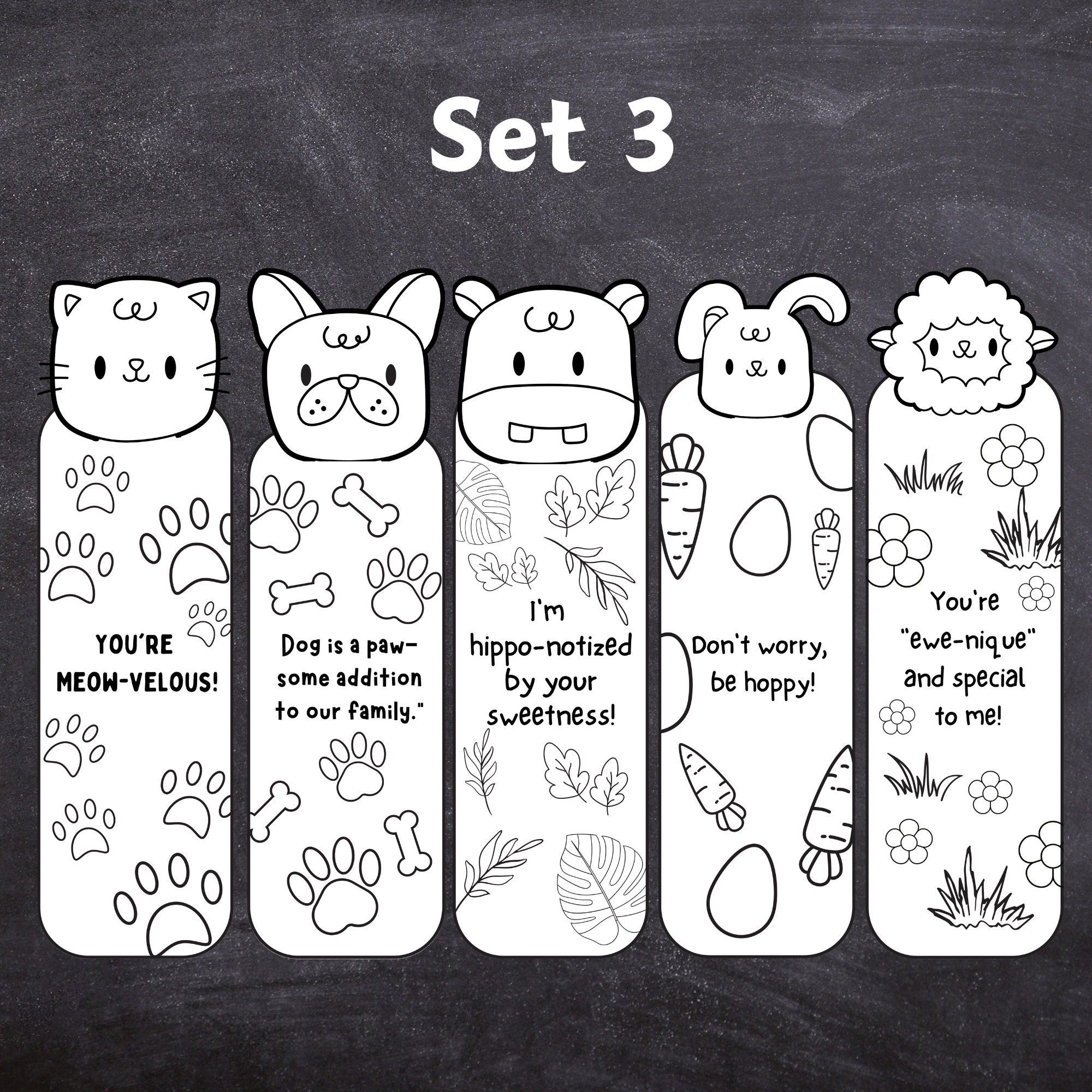 Coloring Bookmarks for Kids Bundle Printable Classroom Preschool ...
