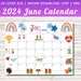 June 2024 Calendar Printable Kids 2024 Calendar Classroom School June ...