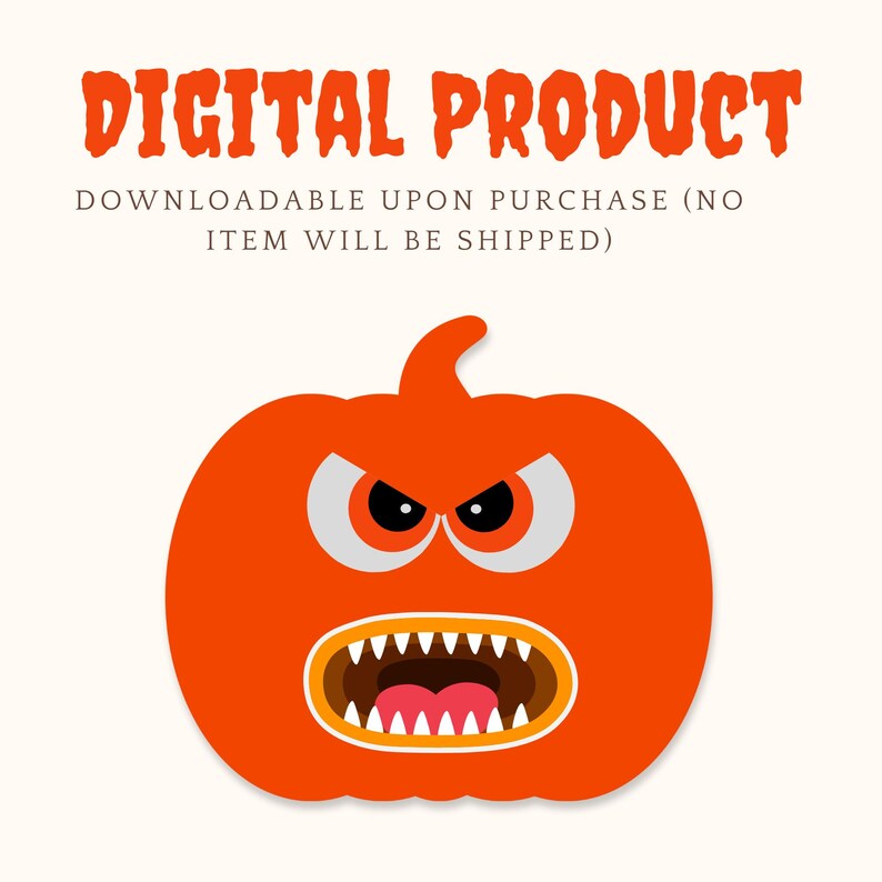Build A Pumpkin Monster Digital Download Fun Seasonal Activity ...