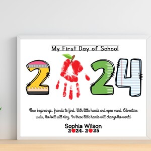 Editable First Day of School Handprint Craft Poem Back to School ...