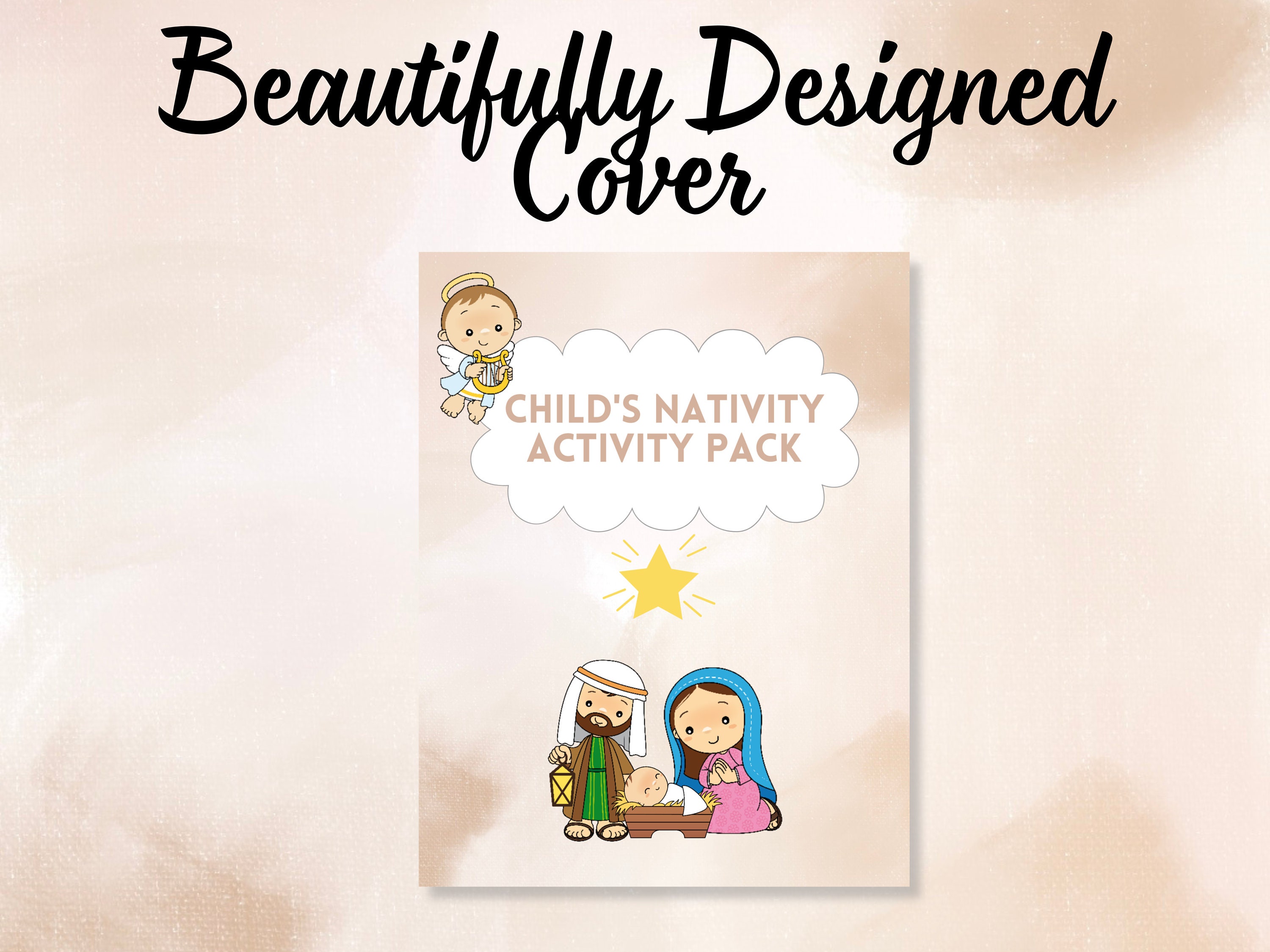 Nativity Pack Activity for Kids Printable Workbook Nativity Theme Jesus ...