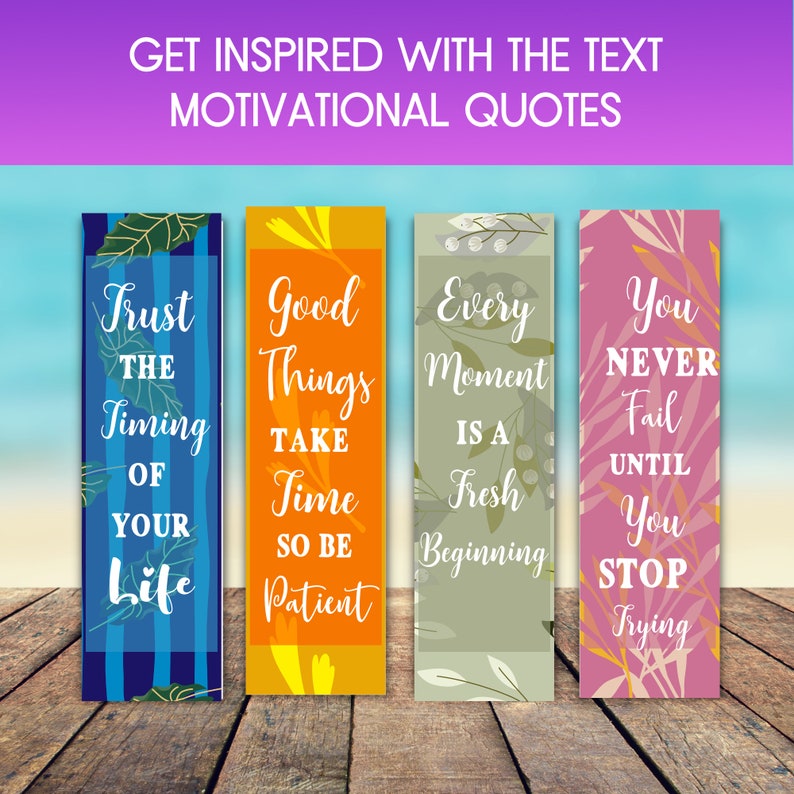 Printable Motivational Bookmarks | Motivational Quotes | Positive ...