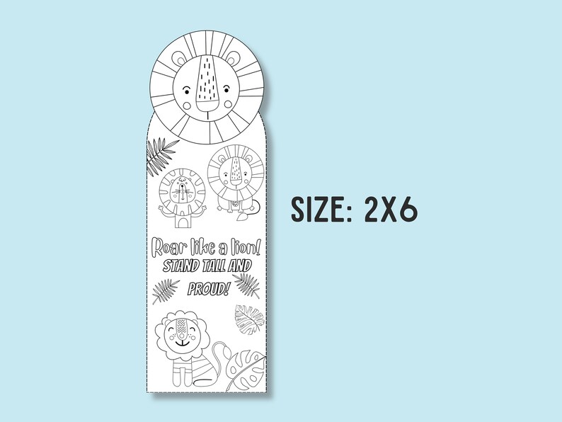 Coloring Bookmarks Kids Coloring Animals Printable Class School ...