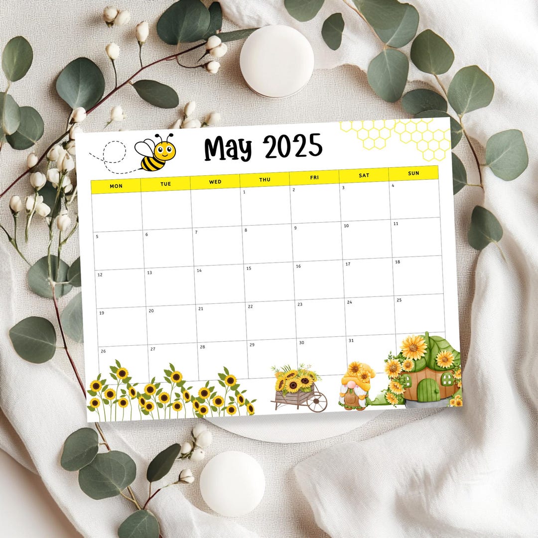 May 2025 Calendar Printable Kids Calendar 2025 Calendar Classroom ...