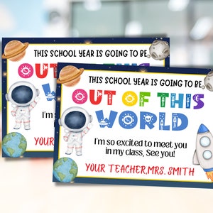 Editable Teacher Welcome Back to School Postcard for Students Cute ...