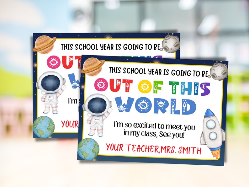 Editable Teacher Welcome Back to School Postcard for Students Cute ...