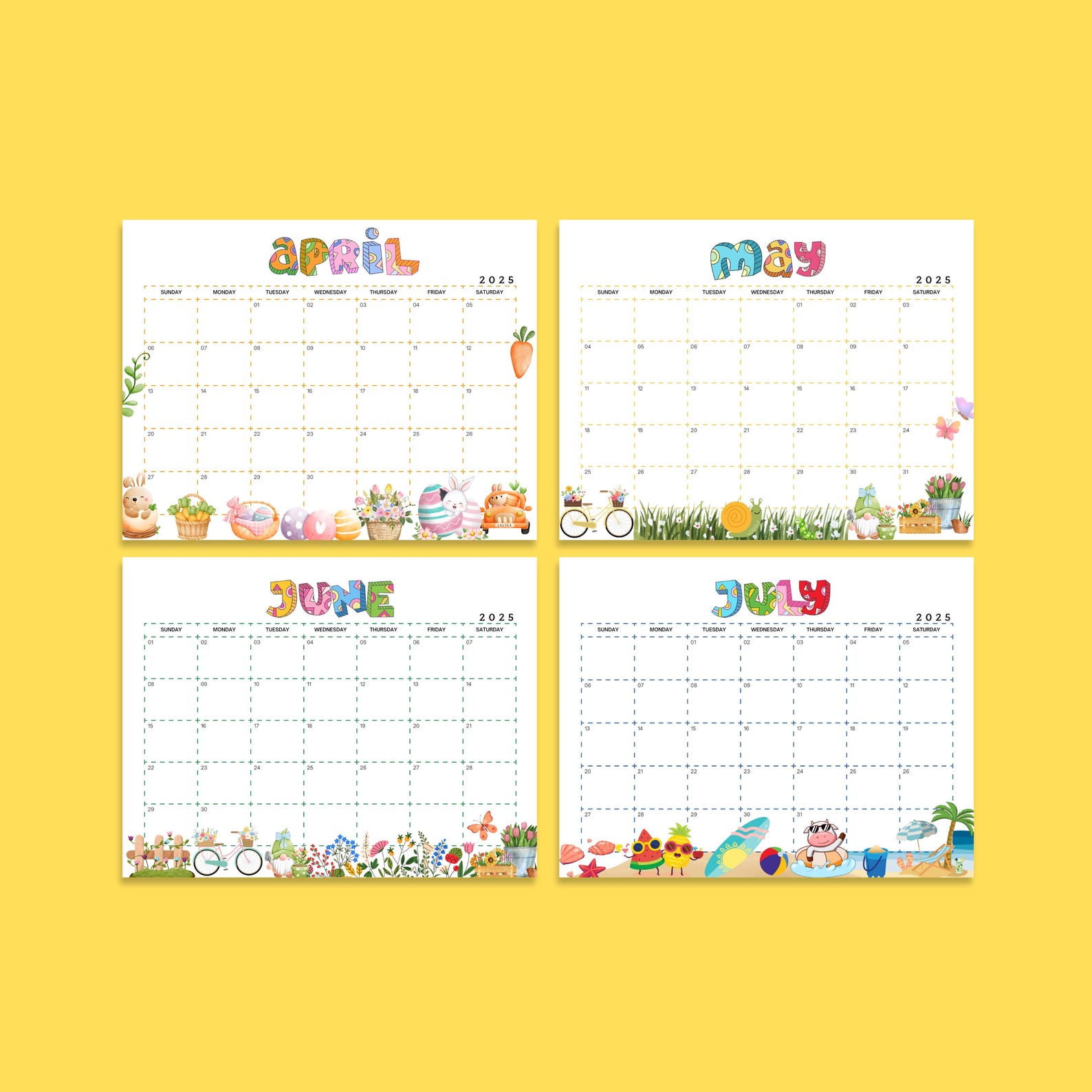 2024-2025 School Year Calendar Seasonal Monthly Theme Prek Preschool ...