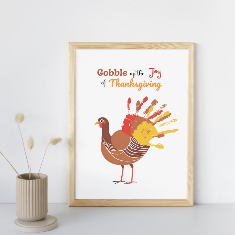 Thanksgiving Handprint Craft Turkey Preschool Toddler Fall Handprint ...