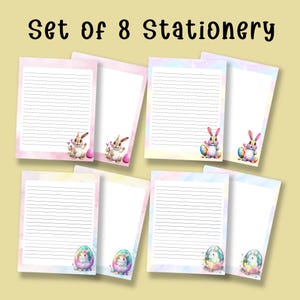 Easter Bunny Stationery Printable Stationery Easter Writing Paper ...